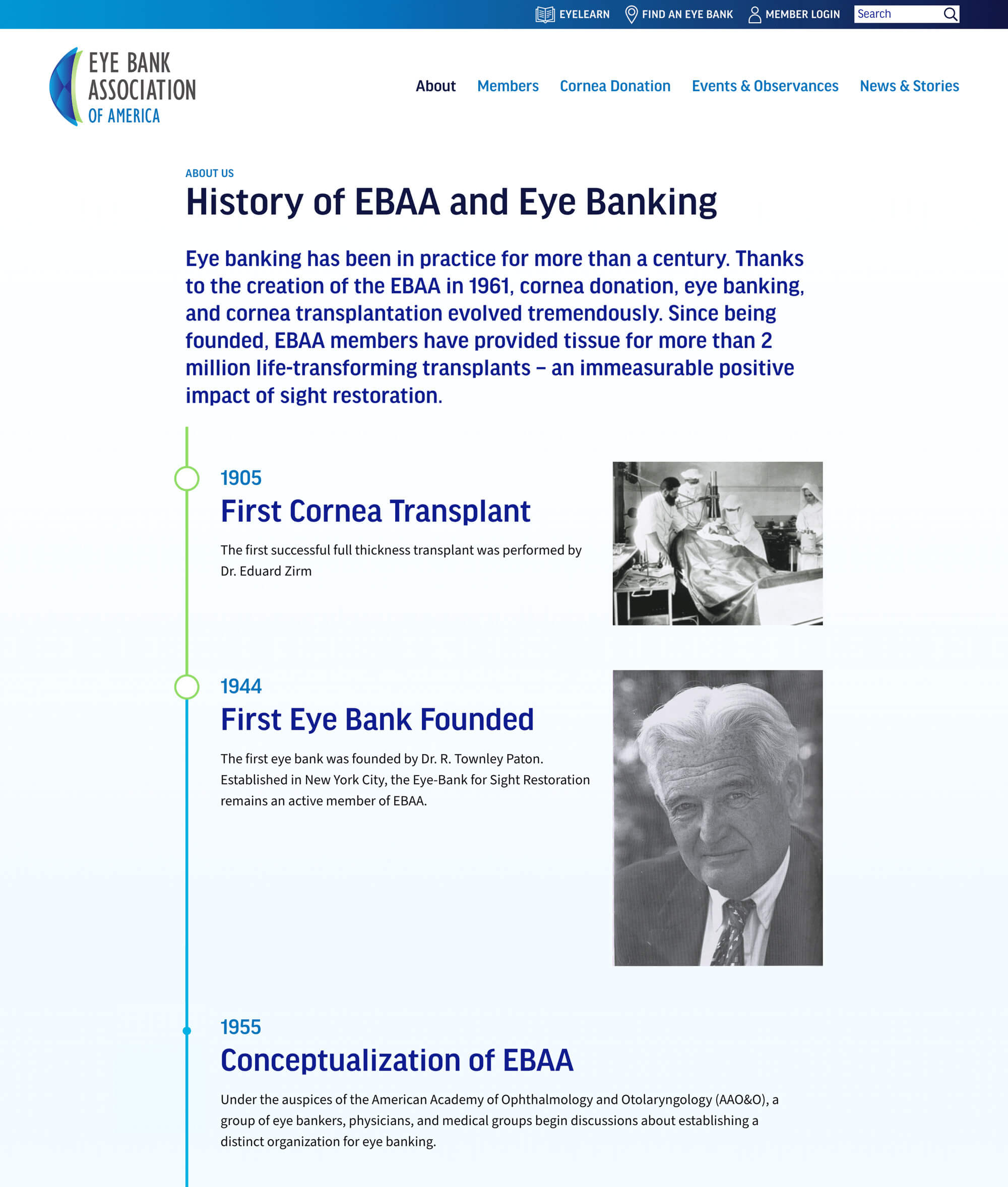Eye Bank Association of America Web Design & WordPress Development ...